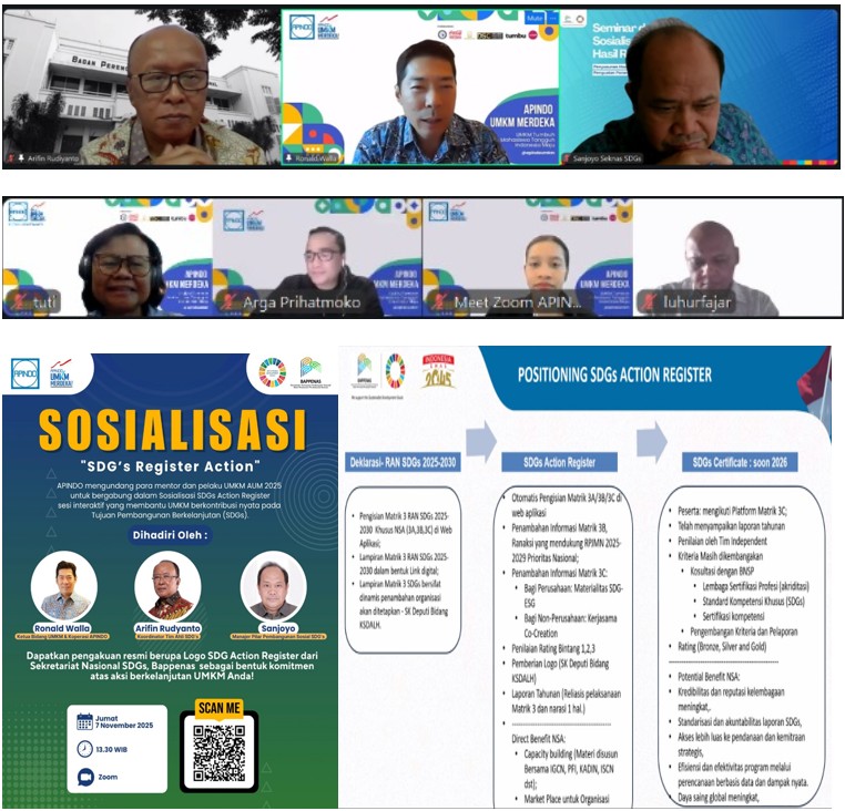 Sosialisasi SDGs Action Register untuk UMKM ke seluruh DPP APINDO oleh ...